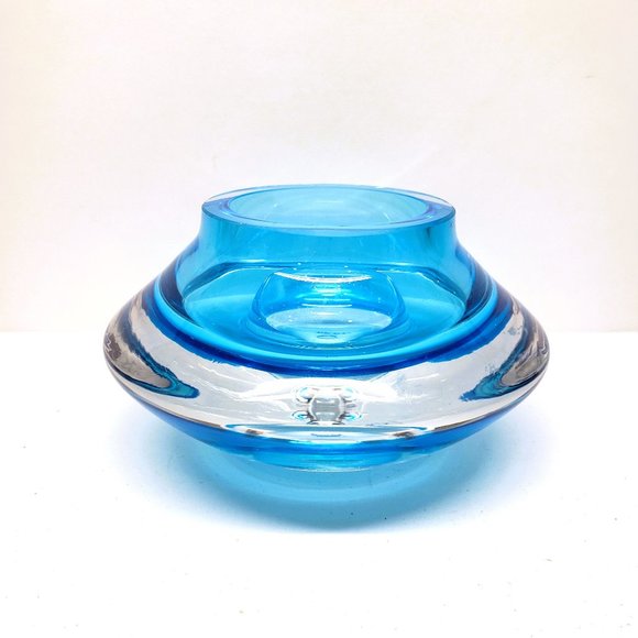 Krosno | Accents | Krosno Heavy Glass Vase Light Blue Cased Blown ...